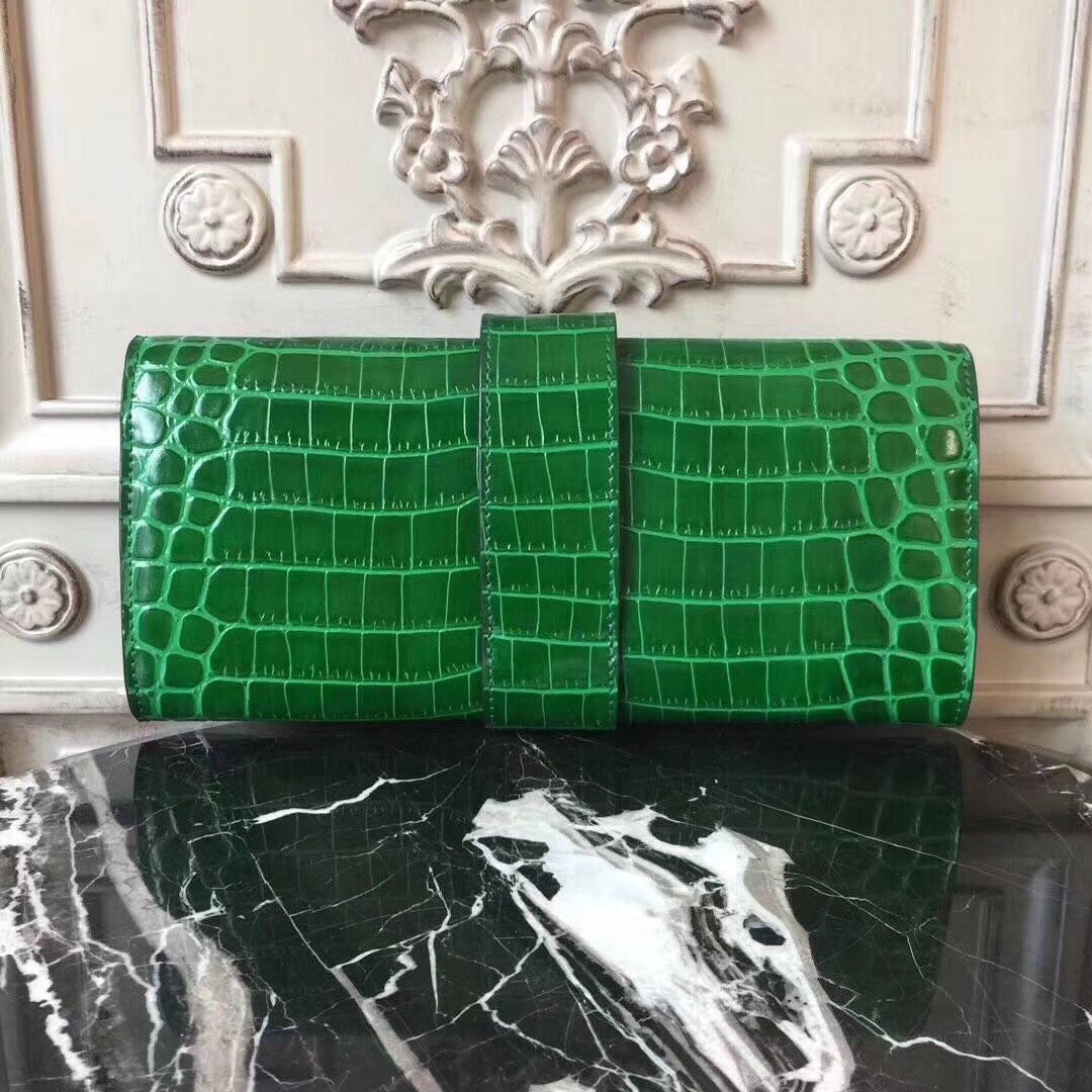 Hermes Medor Clutch Bag In Bamboo Crocodile Leather QY00139 | Hermes ...
