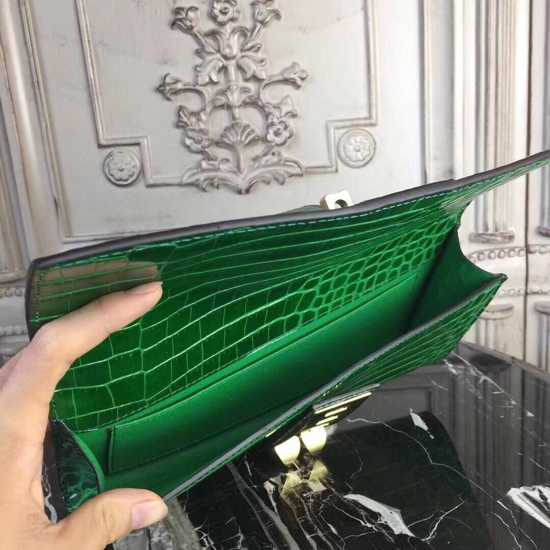 Hermes Medor Clutch Bag In Bamboo Crocodile Leather QY00139 | Hermes ...